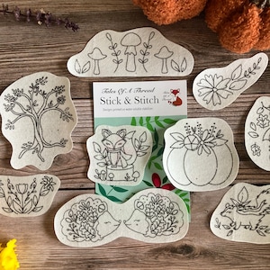 Stick and Stitch Autumn Whimsy Fall Hand Embroidery Water Soluble ...
