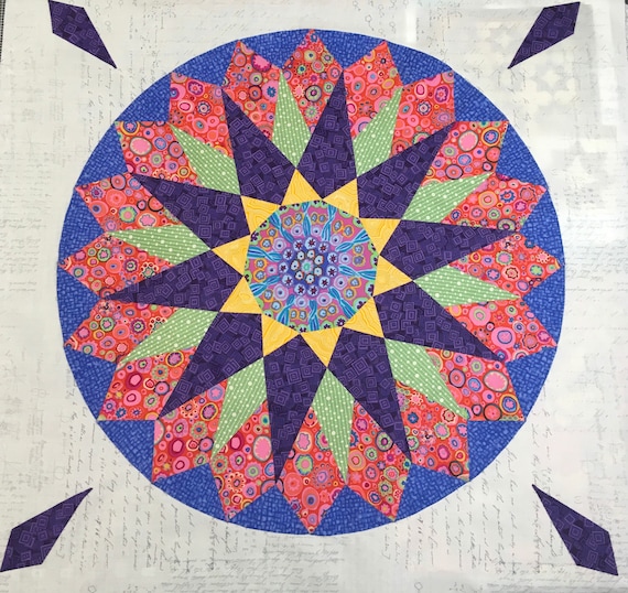 CW Mariners Compass English Paper Pieced - Etsy