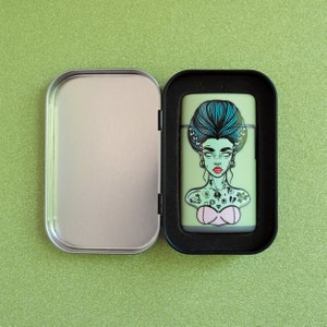 Green Bride of Frankenstein Flip Torch Lighter - Etsy