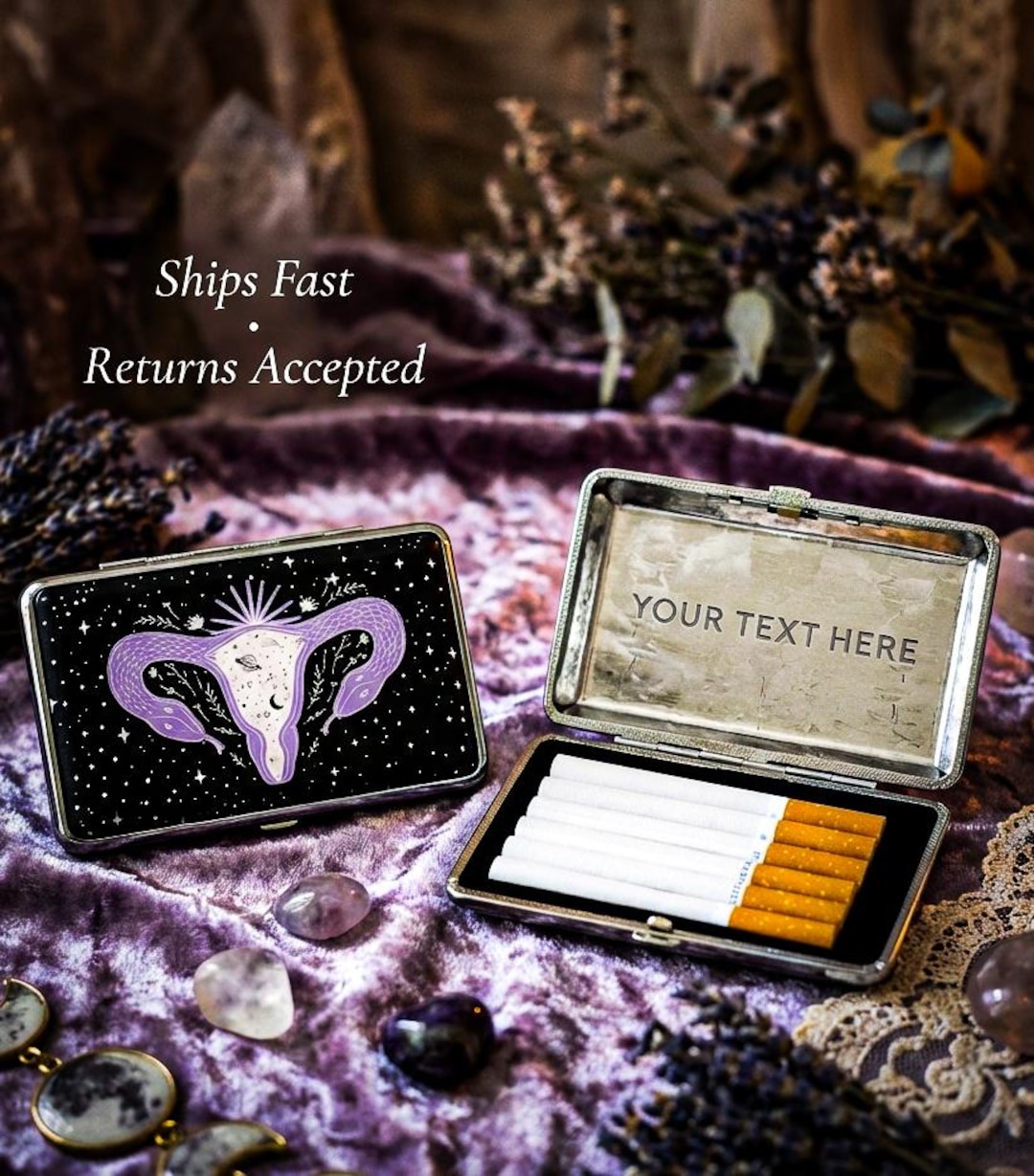 Cosmic Womb Stash Box - Joint Holder, Cigarette Case for Women, Uterus ...