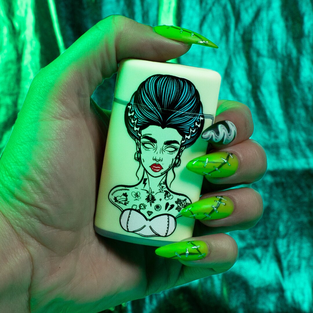 Green Bride of Frankenstein Flip Torch Lighter - Etsy