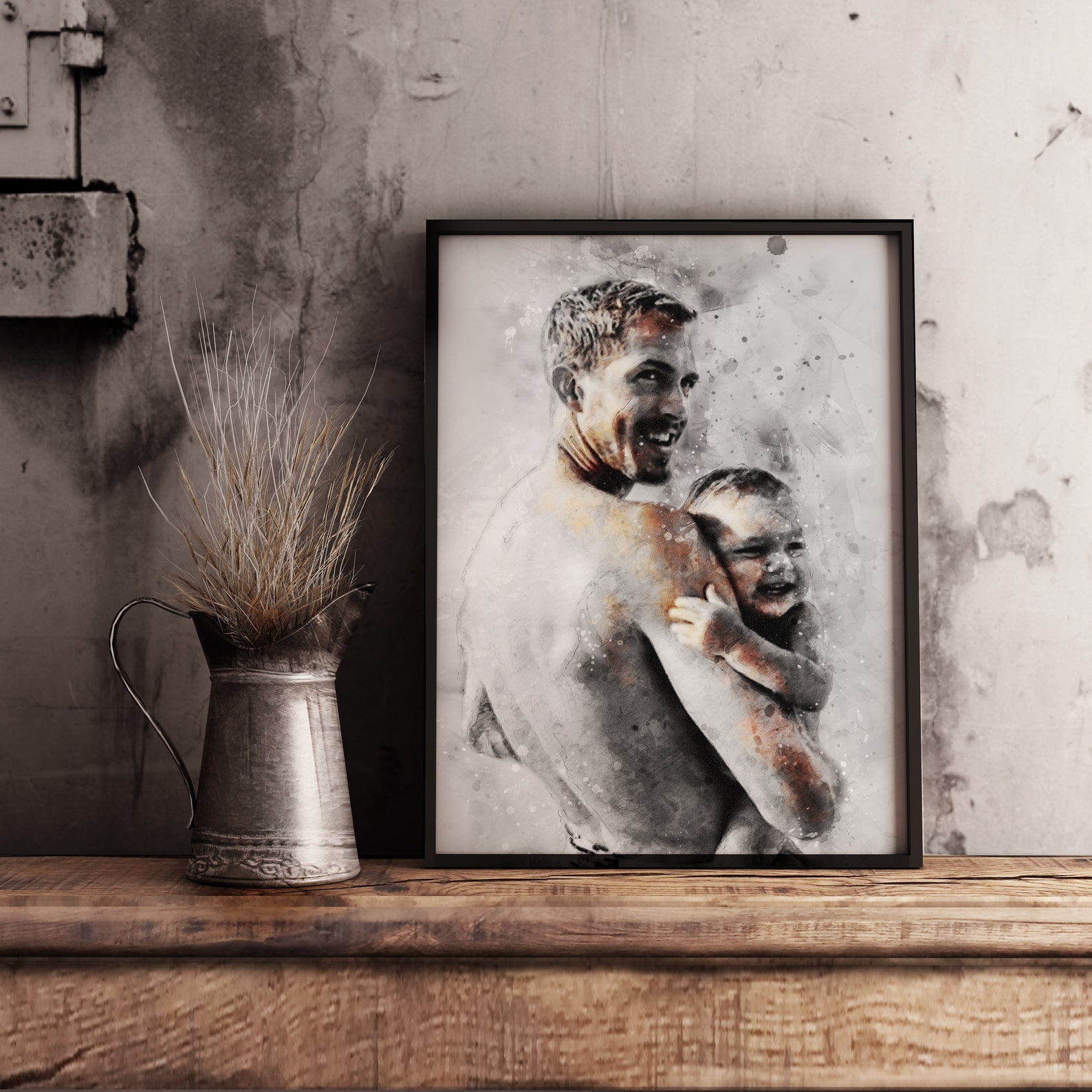 Personalised Digital Art Print | Minimalistic Modern Custom Portrait ...