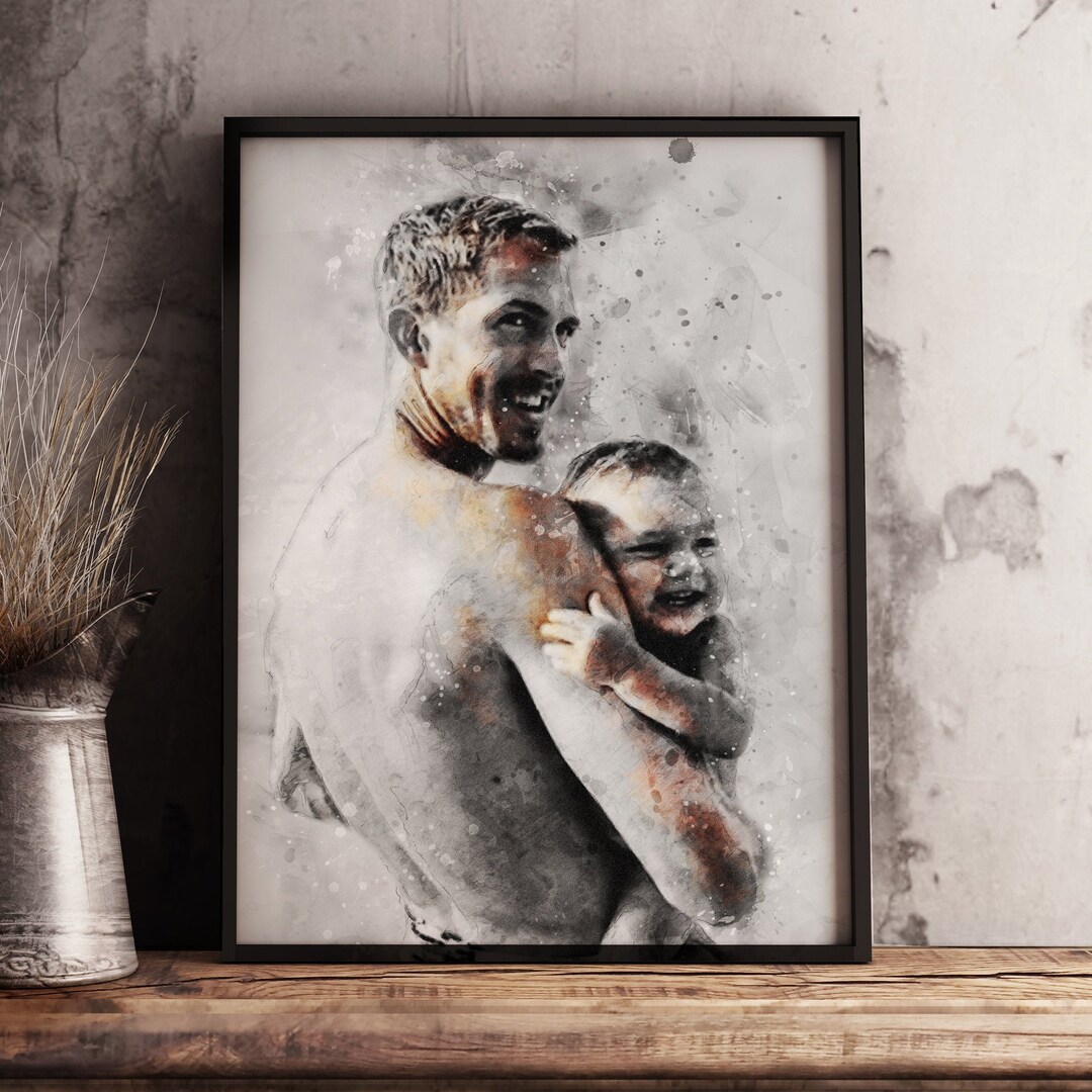 Personalised Digital Art Print | Minimalistic Modern Custom Portrait ...