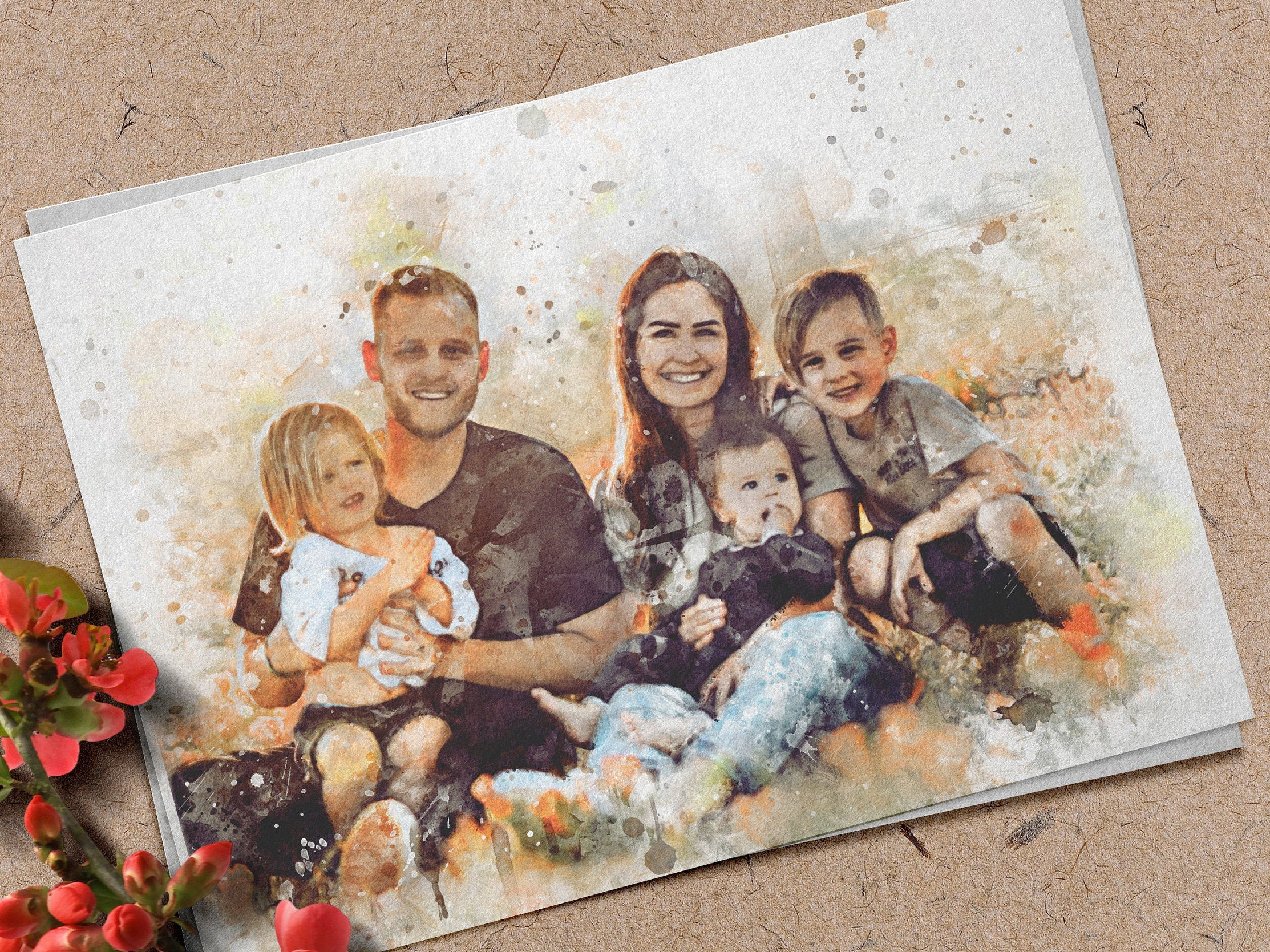 Personalised Digital Art Print Custom Portrait | Etsy UK