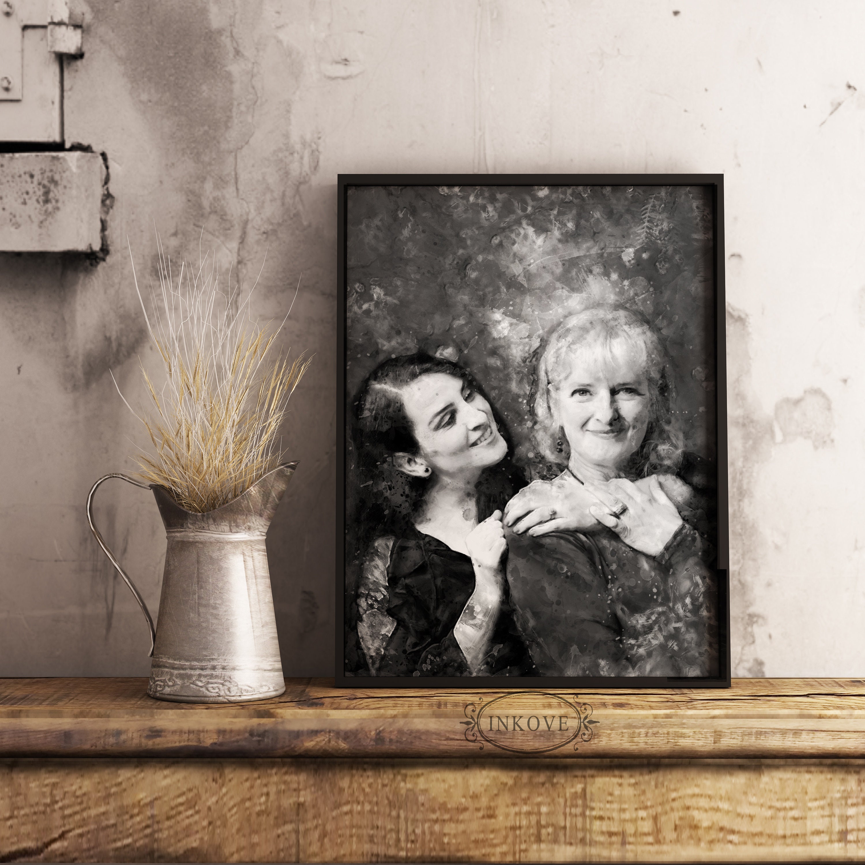 Personalised Digital Art Print | Minimalistic Modern Custom Portrait ...
