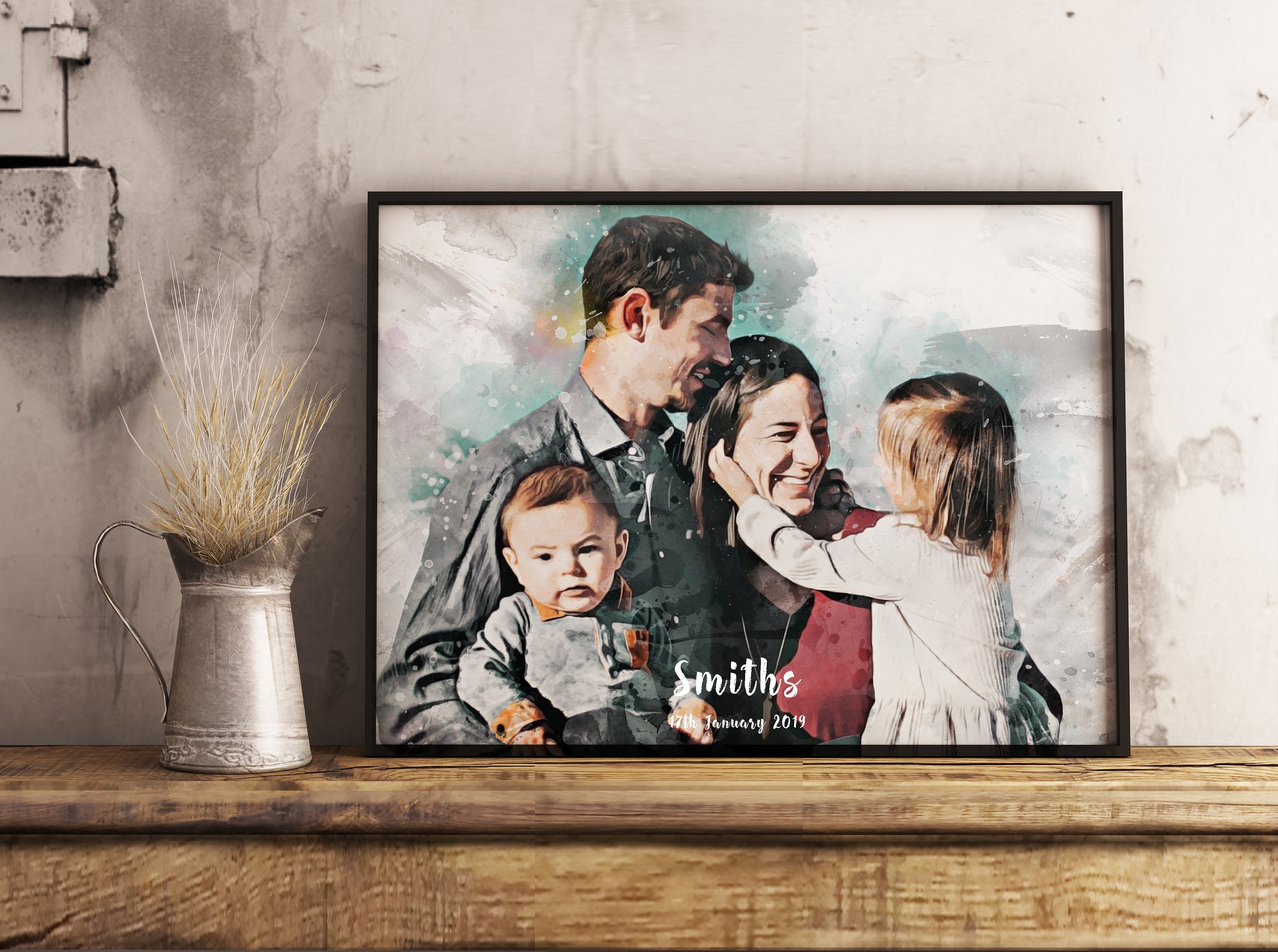 Personalised Digital Art Print Custom Portrait | Etsy UK