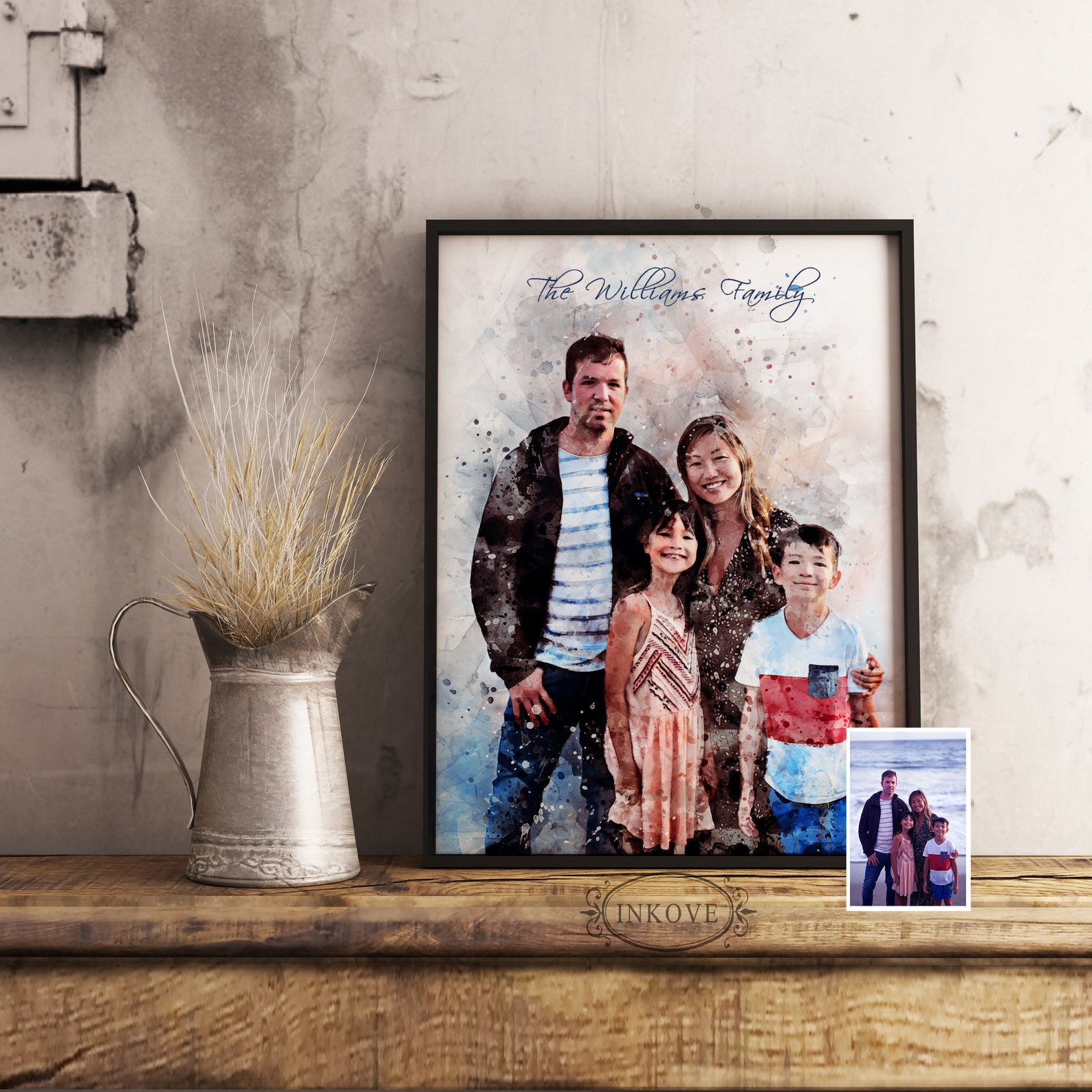 Personalised Digital Art Print Custom Portrait - Etsy UK