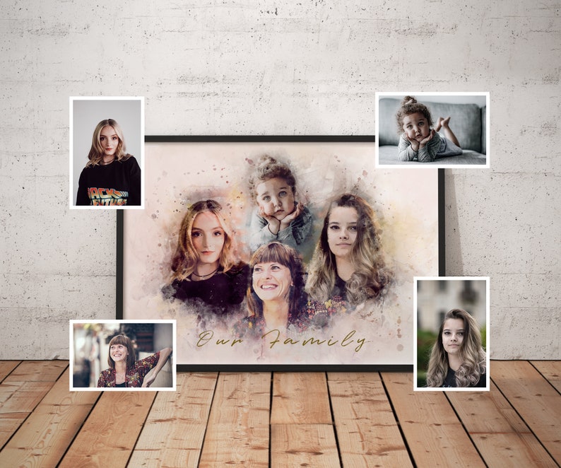 Personalised Digital Art Print Custom Portrait - Etsy