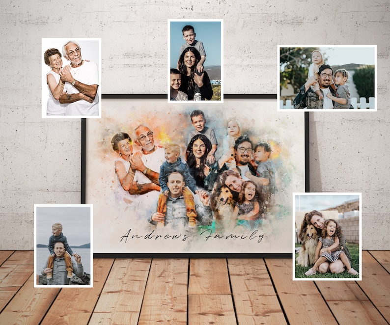 Personalised Digital Art Print Custom Portrait - Etsy