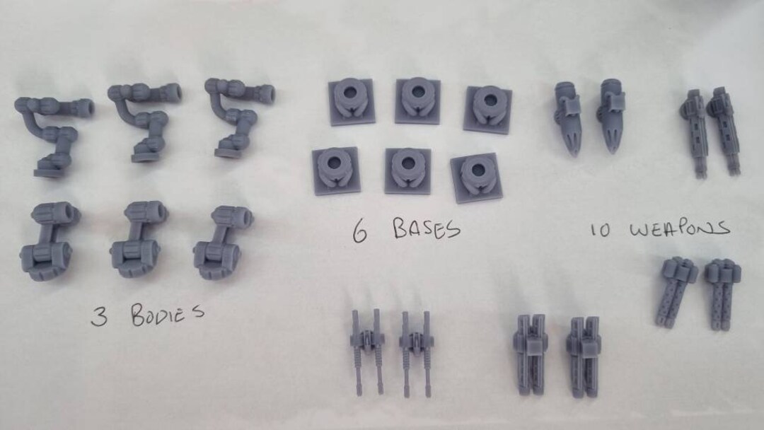 Modular Weapon Pack 2 Suitable for Gaslands, Hotwheels, Matchbox or ...