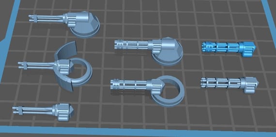 Gaslands Gatling Gun Minigun Pack Digital Files STL for 3D - Etsy