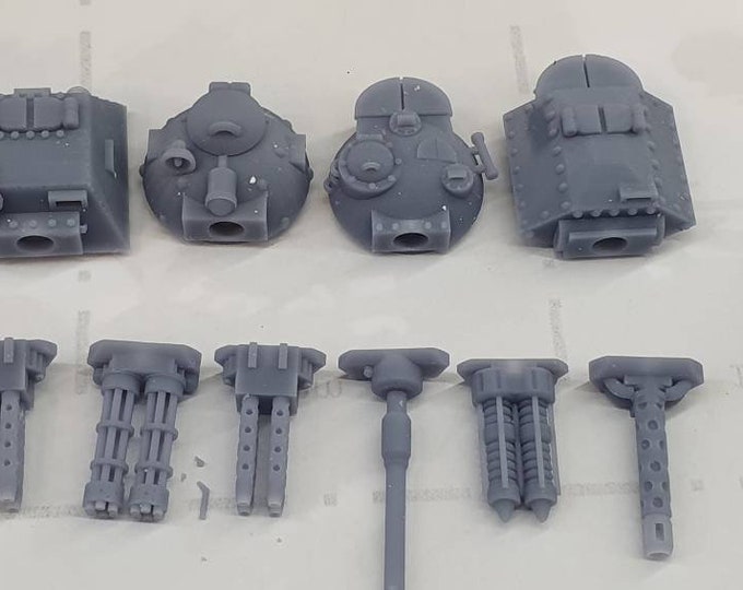 Gaslands Modular Tank Turrets and Weapons Hotwheels Matchbox MG - Etsy