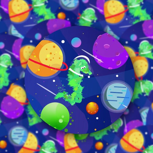 VS067 Worm on a String Medusa Vinyl Sticker / Y2K Kidcore - Etsy