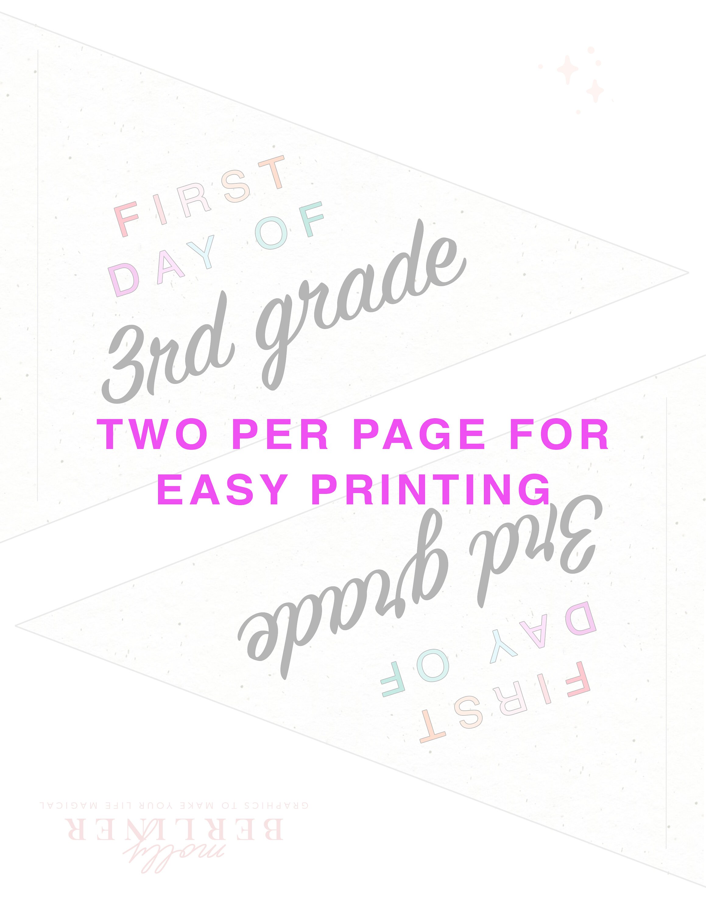 School Flags, Printable, Digital Download, Instagram Flag, First Day of ...