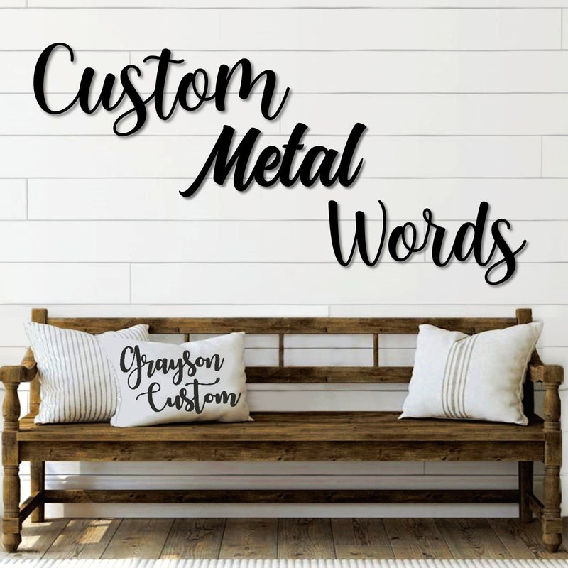 Metal Word Art - Etsy