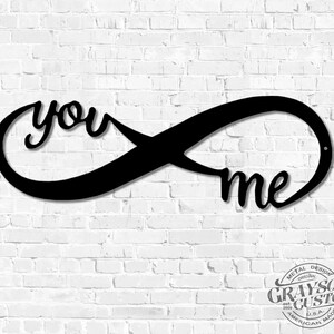 Metal You and Me Infinity Sign / Metal Wall Art / Wedding - Etsy