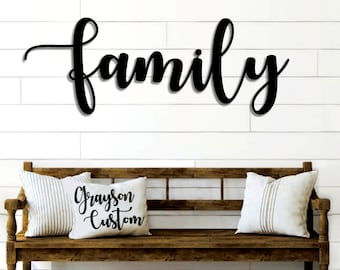 Family Script Sign - Etsy