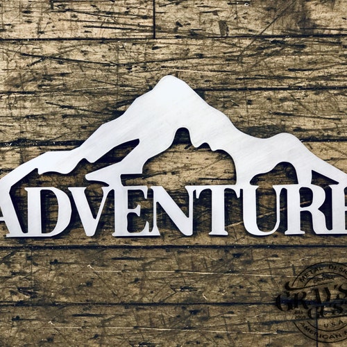 Double Arrow Mountain Range Adventure Sign Rustic Metal - Etsy Canada