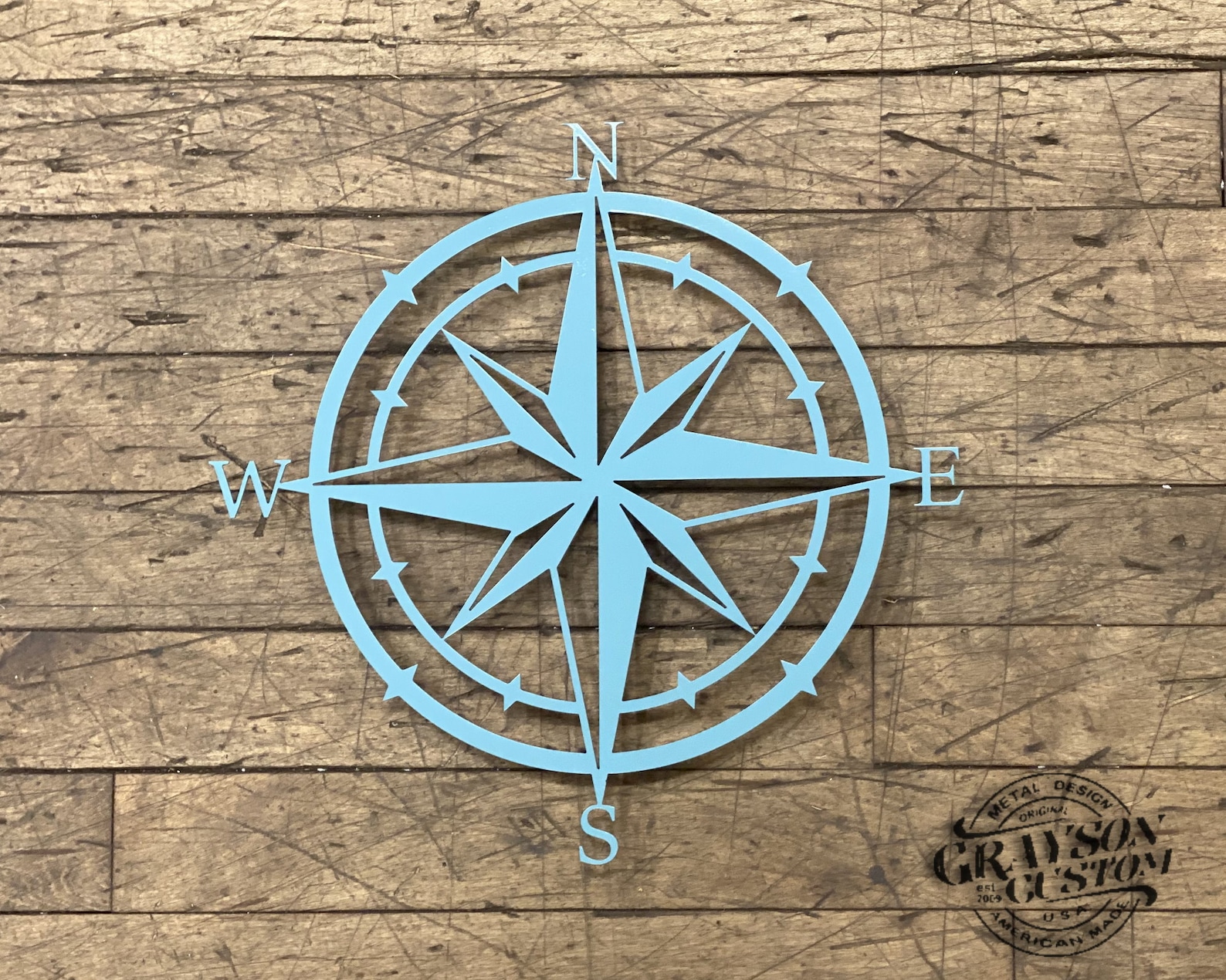 Metal Compass Rose Metal Wall Art Unique Compass Design Rustic ...