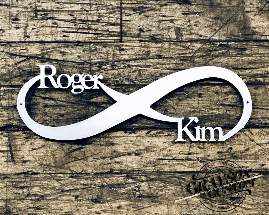 Personalized Infinity Sign | Custom Metal Wall Art | Wedding ...
