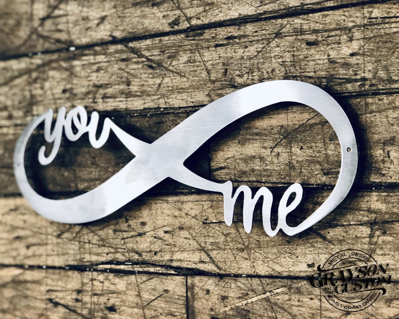 You and Me Metal Infinity Sign / Rustic Farmhouse Decor / - Etsy