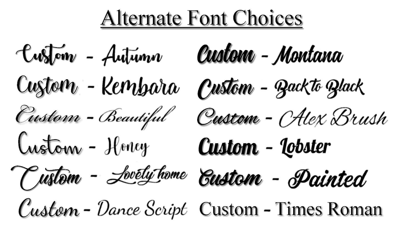Custom Name Script Metal Sign Single Line Personalized Metal Sign ...
