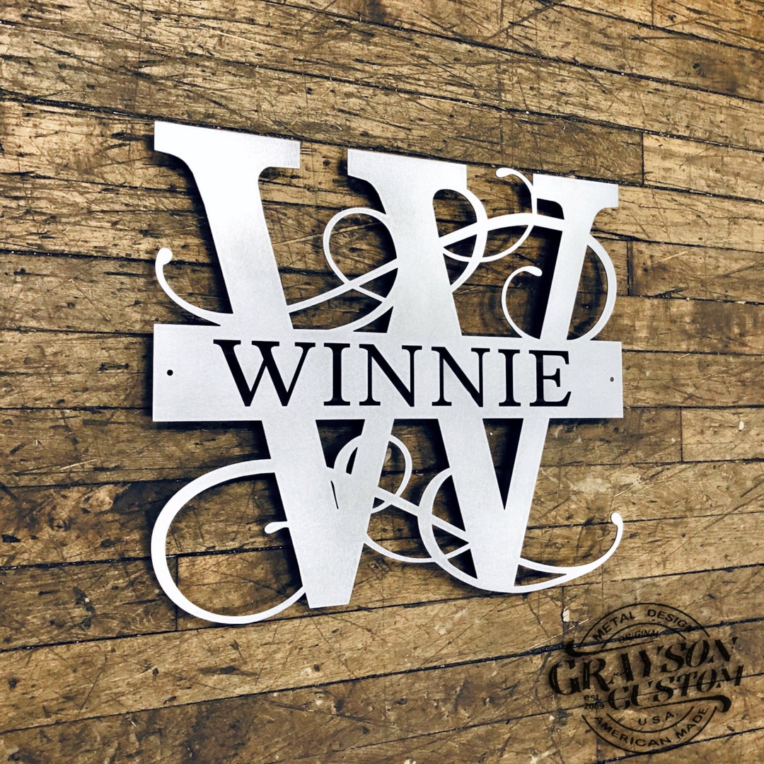 Personalized Monogram Regal Monogram Family Name Sign - Rustic ...