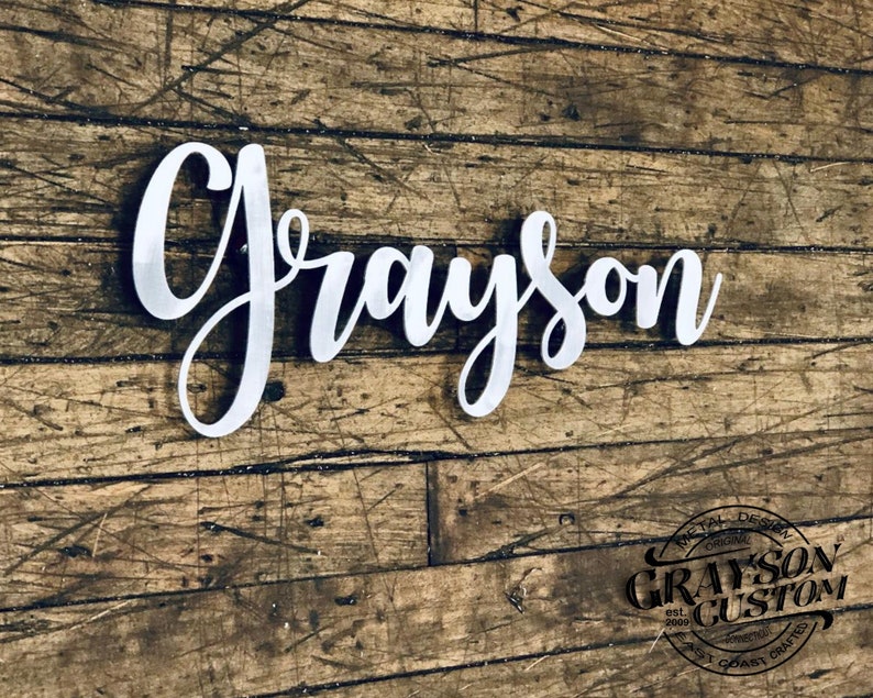 Personalized Name Script Metal Sign Custom Metal Sign - Etsy