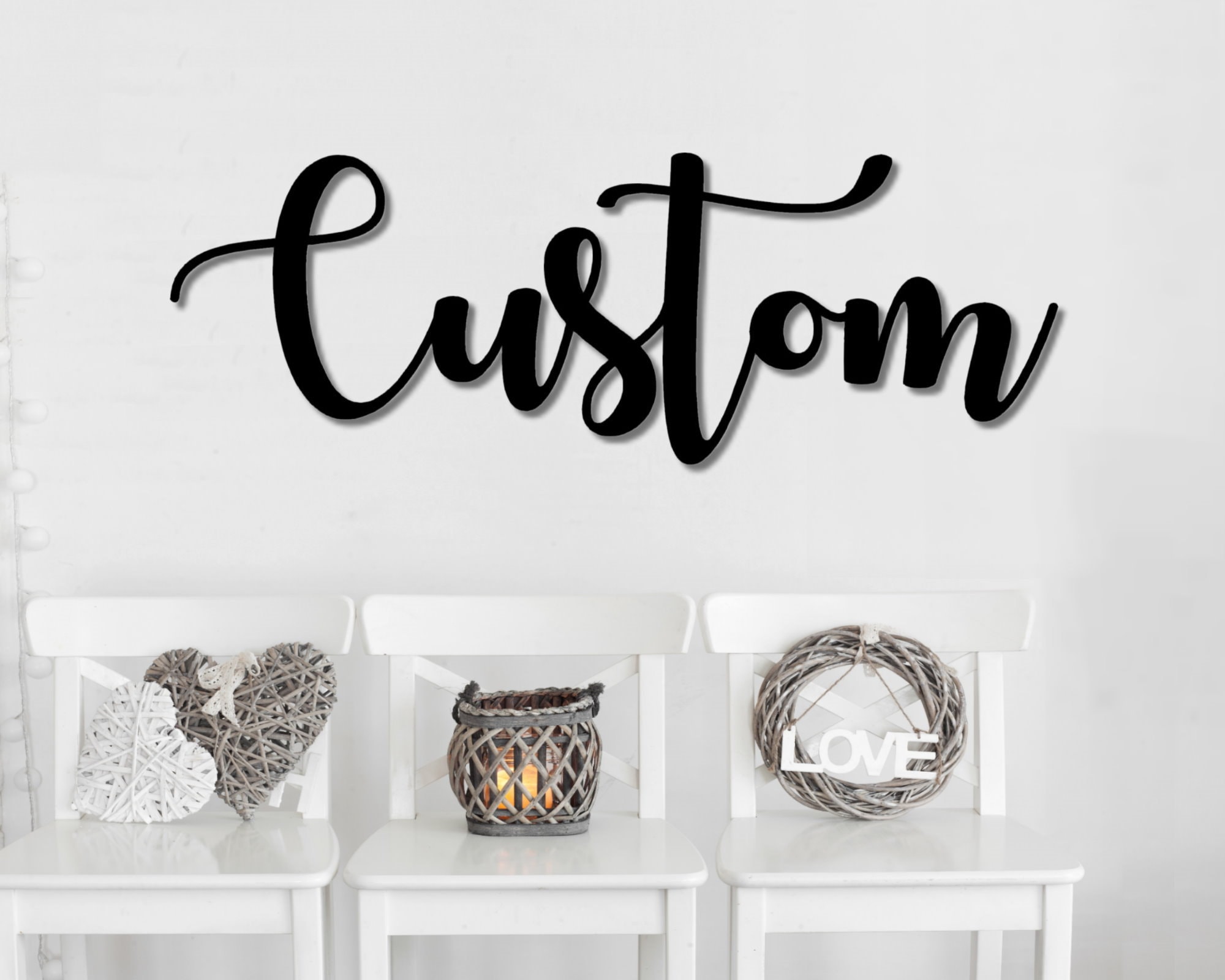 Custom Name Script Metal Sign Single Line Personalized Metal - Etsy Canada