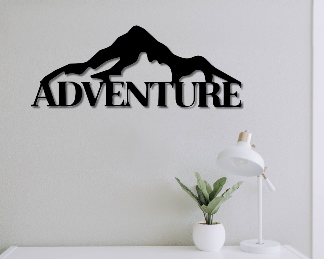 Mountain Range Adventure Sign Metal Farmhouse Decor | Etsy