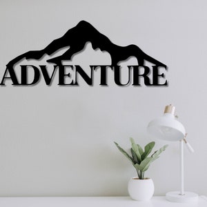 Mountain Range Adventure Sign Metal Farmhouse Decor | Etsy
