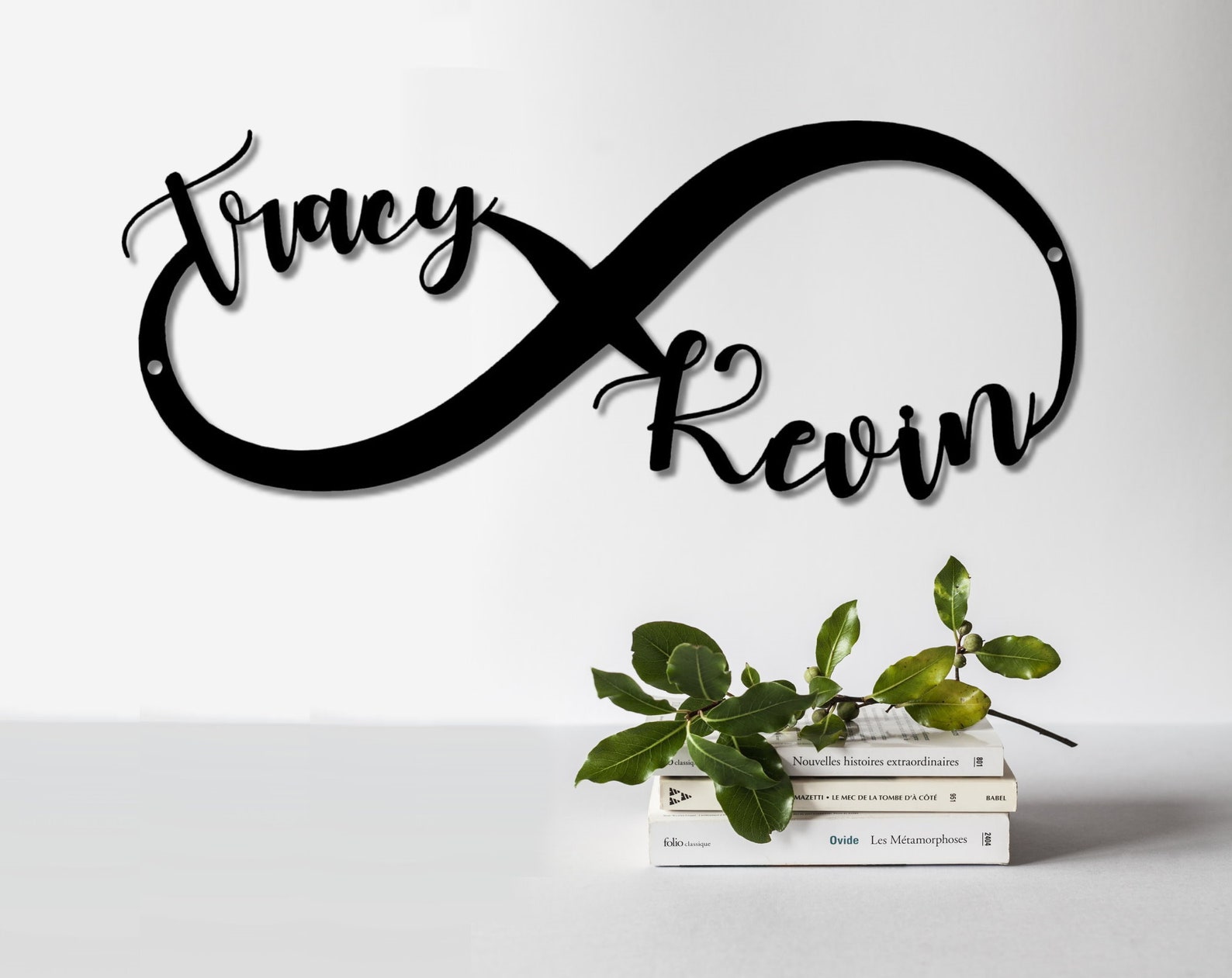 Custom Personalized Infinity Script Sign Metal Wall Art - Etsy