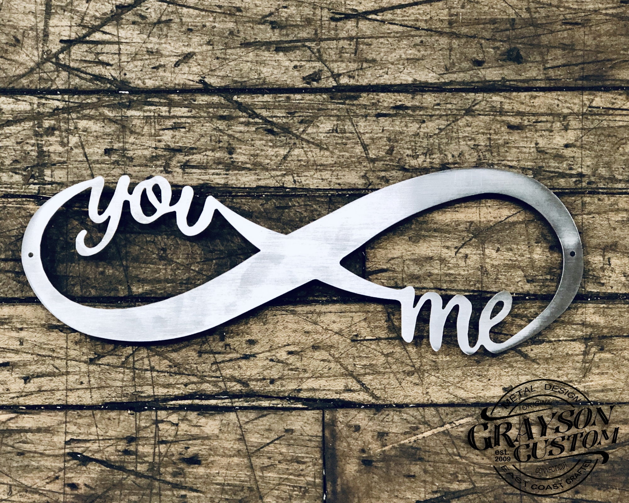 Metal You and Me Infinity Sign / Metal Wall Art / Wedding, Anniversary ...