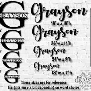 Custom Personalized Infinity Script Sign | Metal Wall Art | Wedding ...
