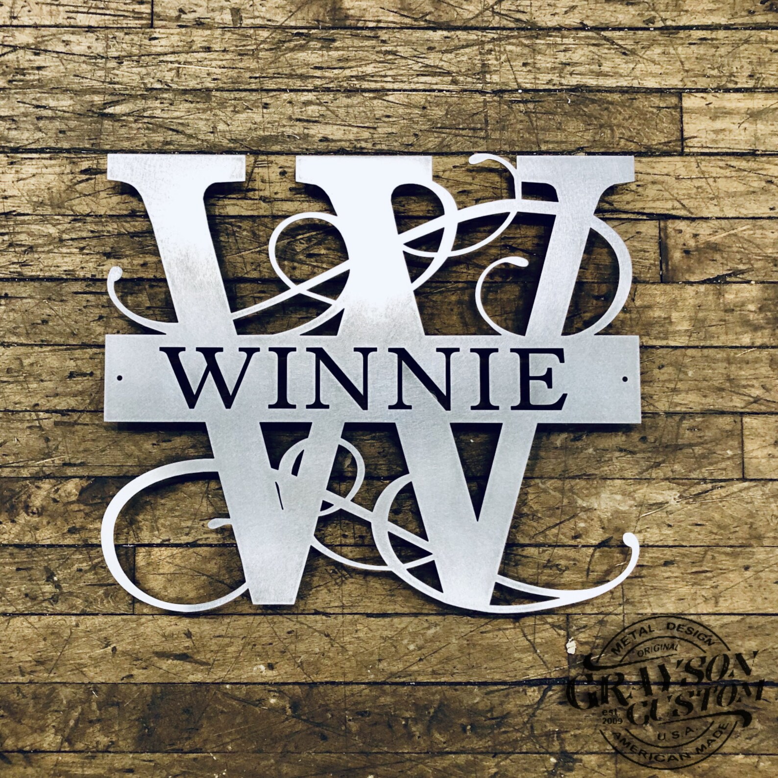 Personalized Monogram Regal Monogram Family Name Sign Rustic | Etsy