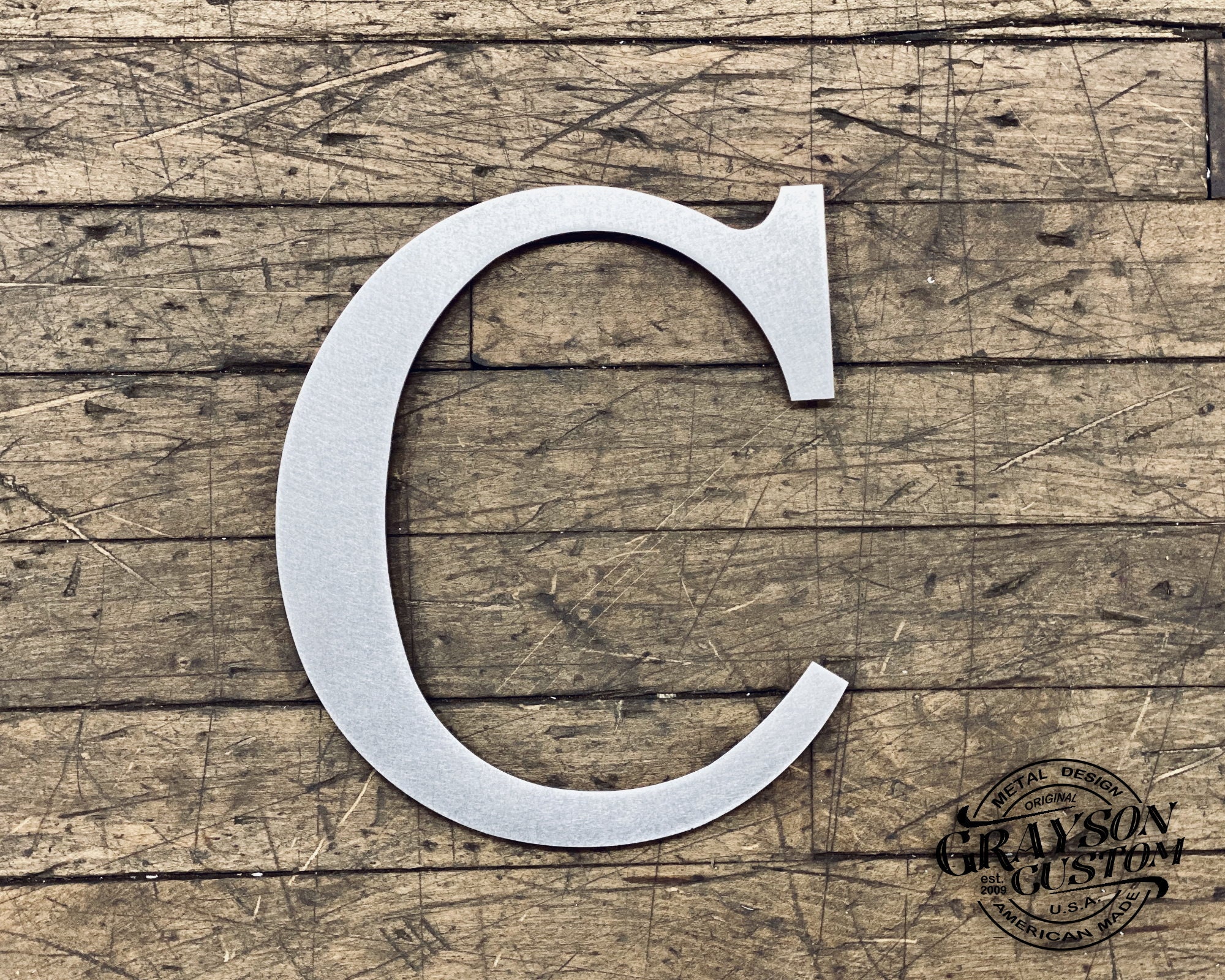 Large Metal Letter - Modern Farmhouse Decor - Rustic Metal Sign - Metal ...