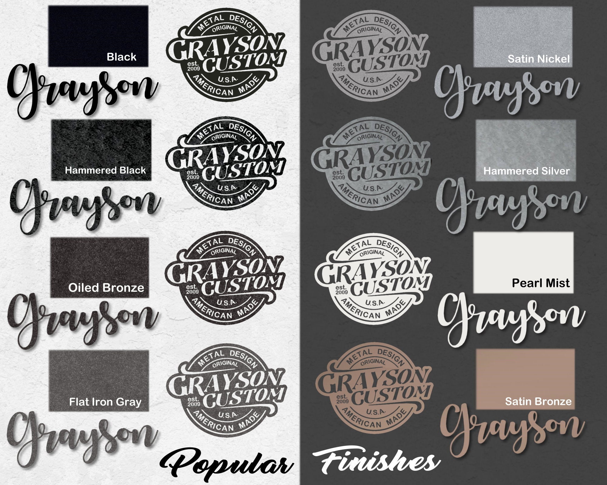 Personalized Infinity Script Sign Custom Metal Wall Art | Etsy