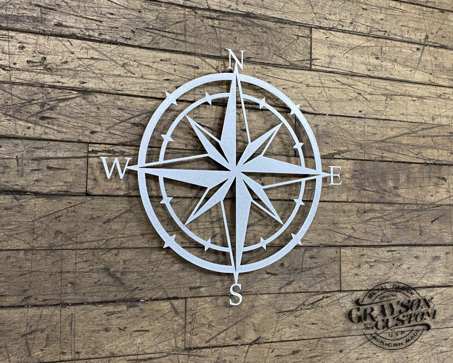 Metal Compass Rose Metal Wall Art Unique Compass Design Rustic ...
