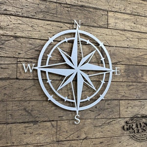 Metal Compass Rose | Metal Wall Art | Unique Compass Design | Rustic ...