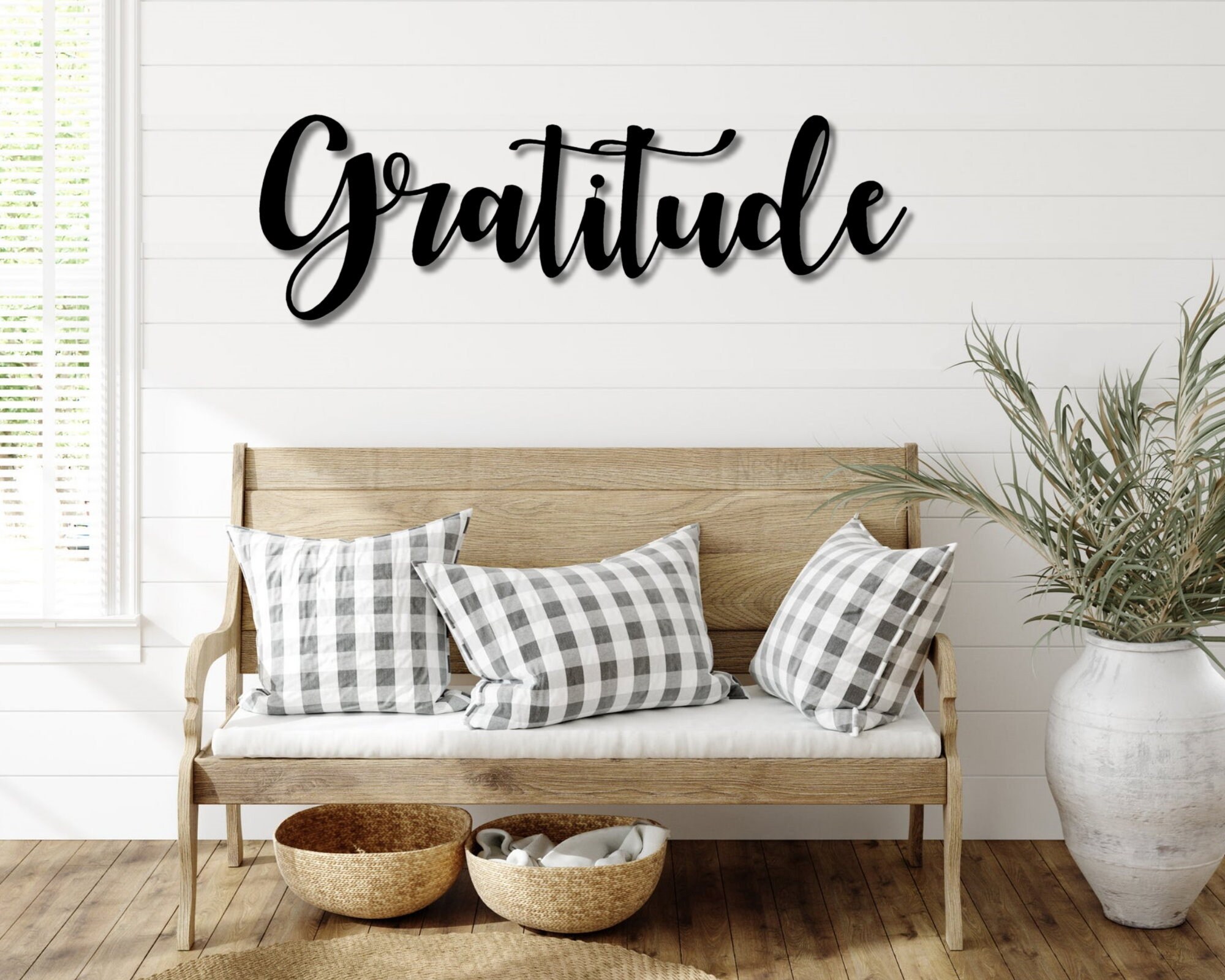 Gratitude Script Metal Word Sign Rustic Metal Gratitude Sign - Etsy