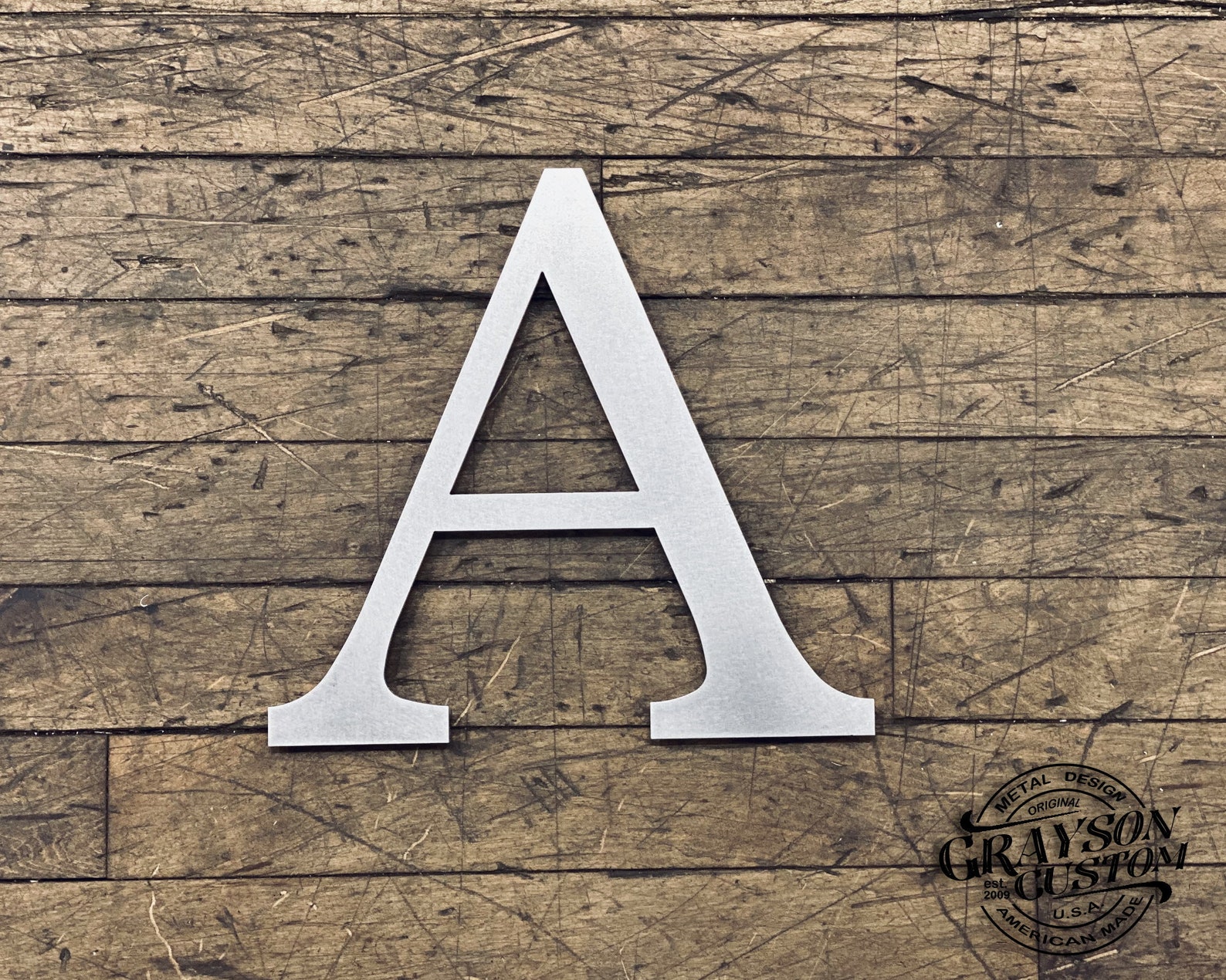 Large Metal Letter - Modern Farmhouse Decor - Rustic Metal Sign - Metal ...