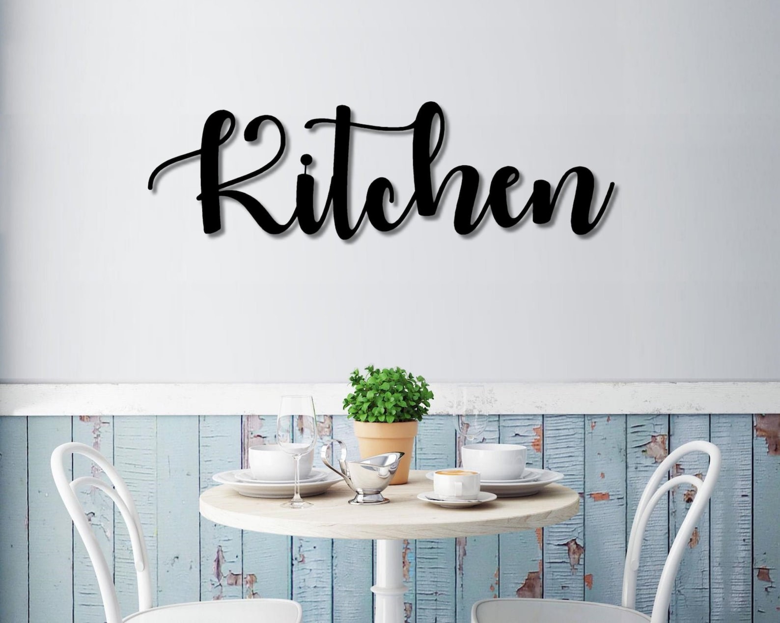 Kitchen Script Metal Word Sign Rustic Metal Kitchen Sign - Etsy