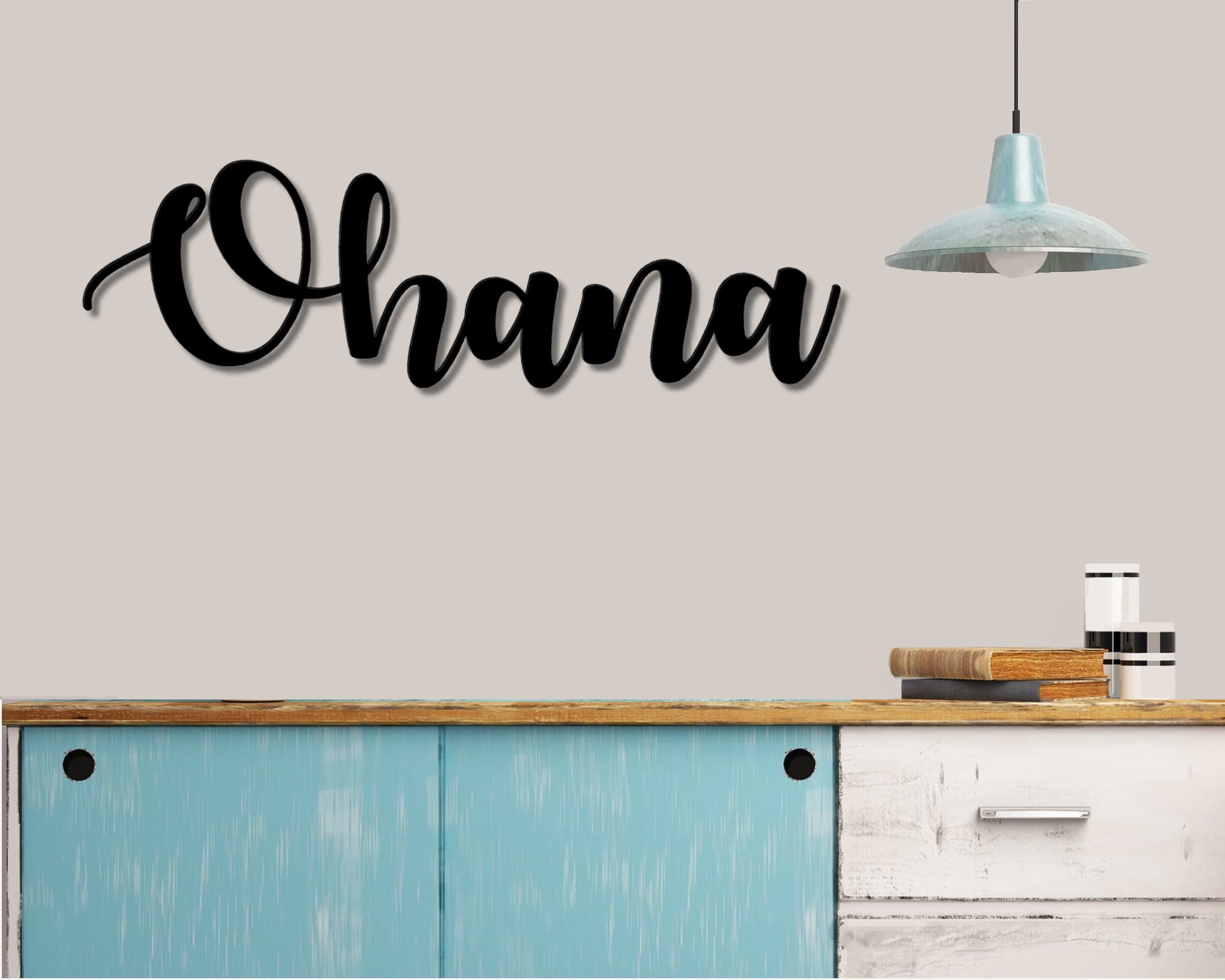 Ohana Script Metal Word Sign Rustic Metal Ohana Sign - Etsy.de