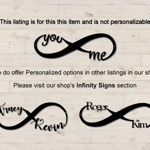 Metal You and Me Infinity Sign / Metal Wall Art / Wedding - Etsy