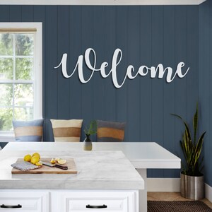 Rustic Metal Welcome Sign - Farmhouse Decor - Housewarming Gift - Metal ...