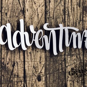 Adventure Word Sign Rustic Adventure Metal Sign - Etsy