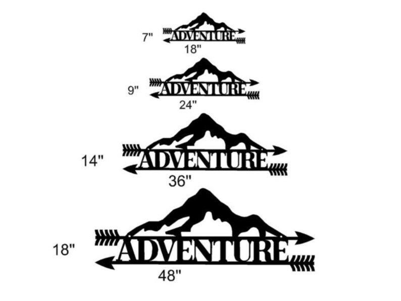 Double Arrow Mountain Range Adventure Sign Rustic Metal - Etsy