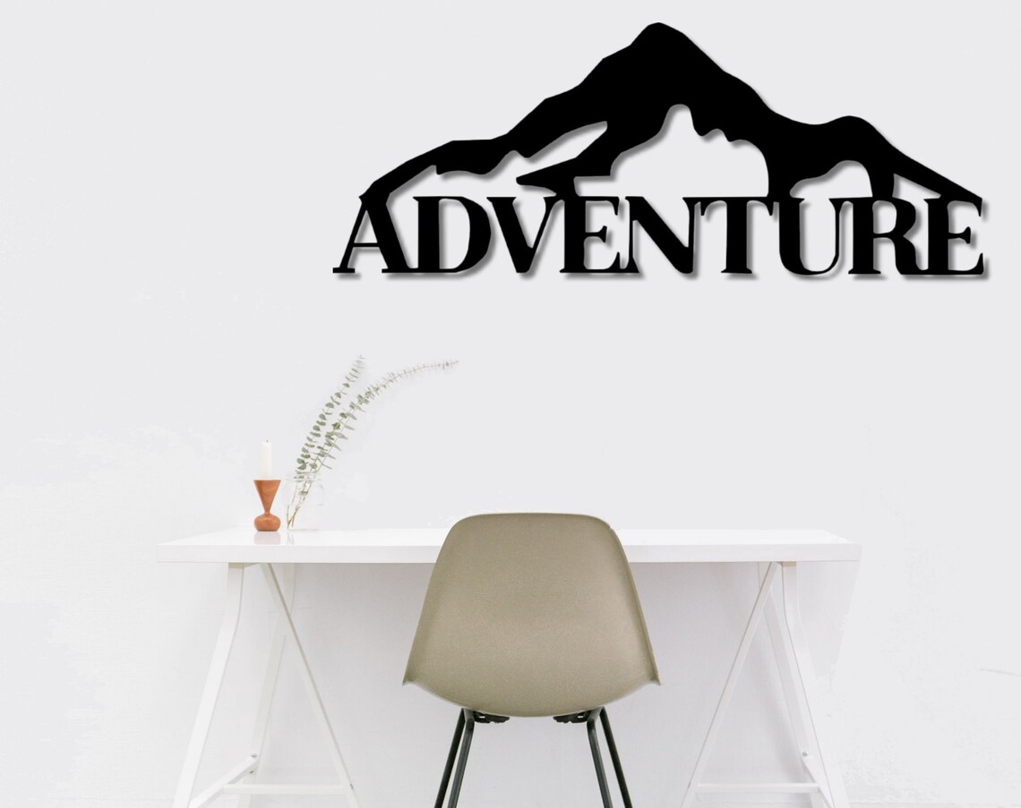 Mountain Range Adventure Sign Metal Farmhouse Decor | Etsy