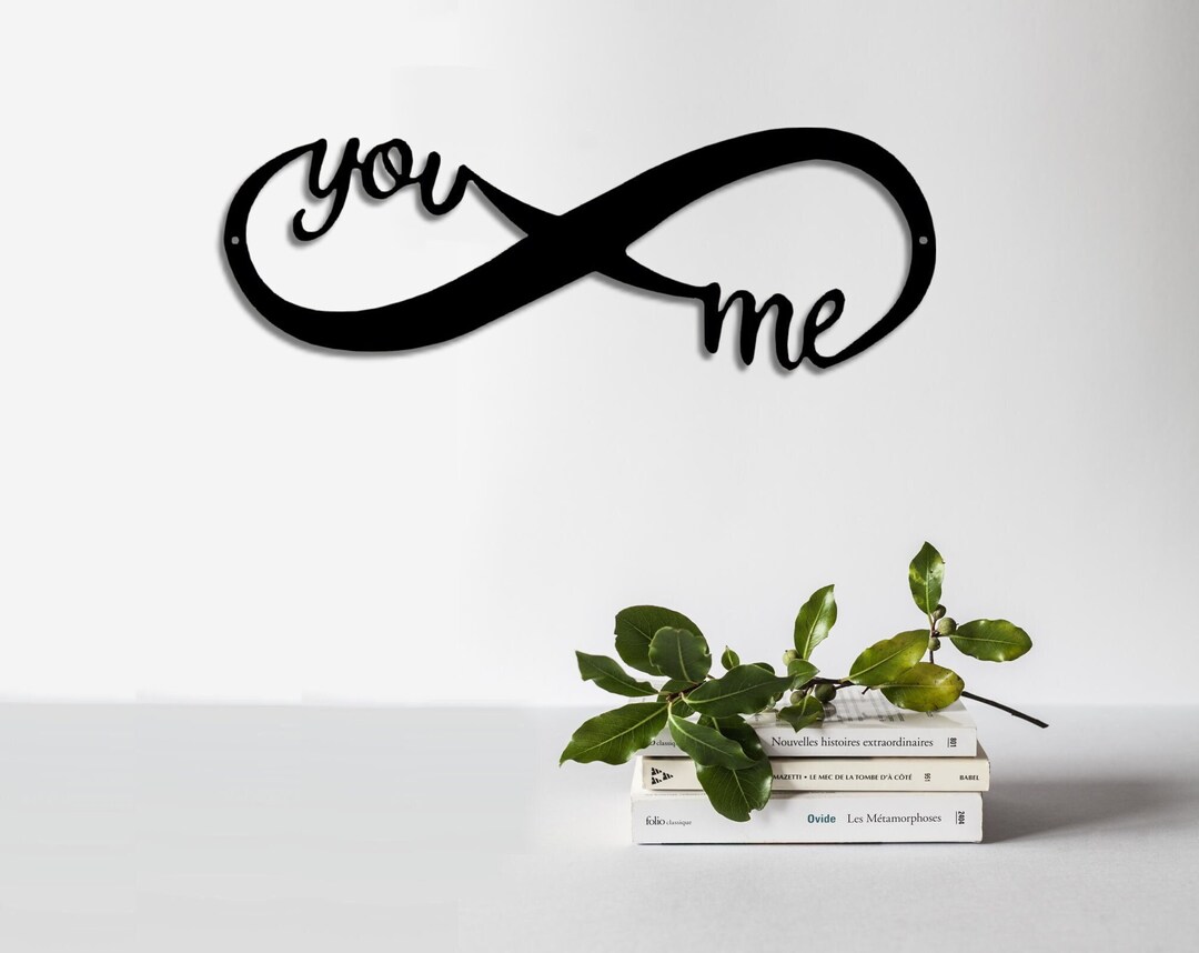 Metal You and Me Infinity Sign / Metal Wall Art / Wedding, Anniversary ...