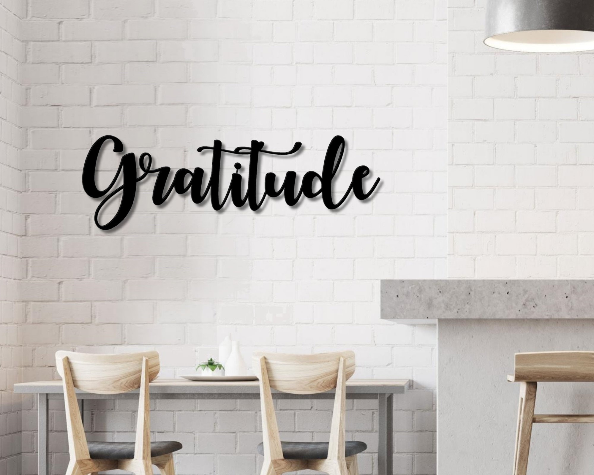 Gratitude Script Metal Word Sign Rustic Metal Gratitude Sign - Etsy